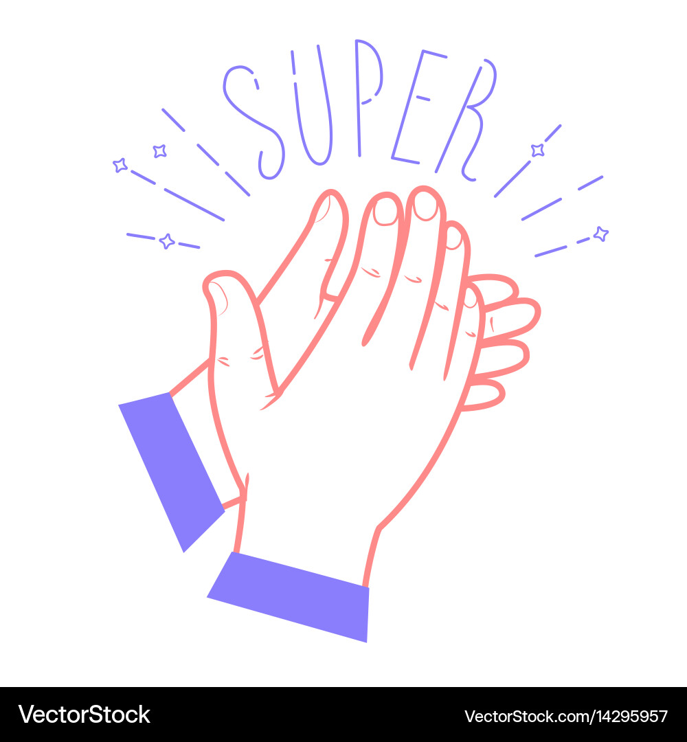 Icon clapping hands Royalty Free Vector Image - VectorStock