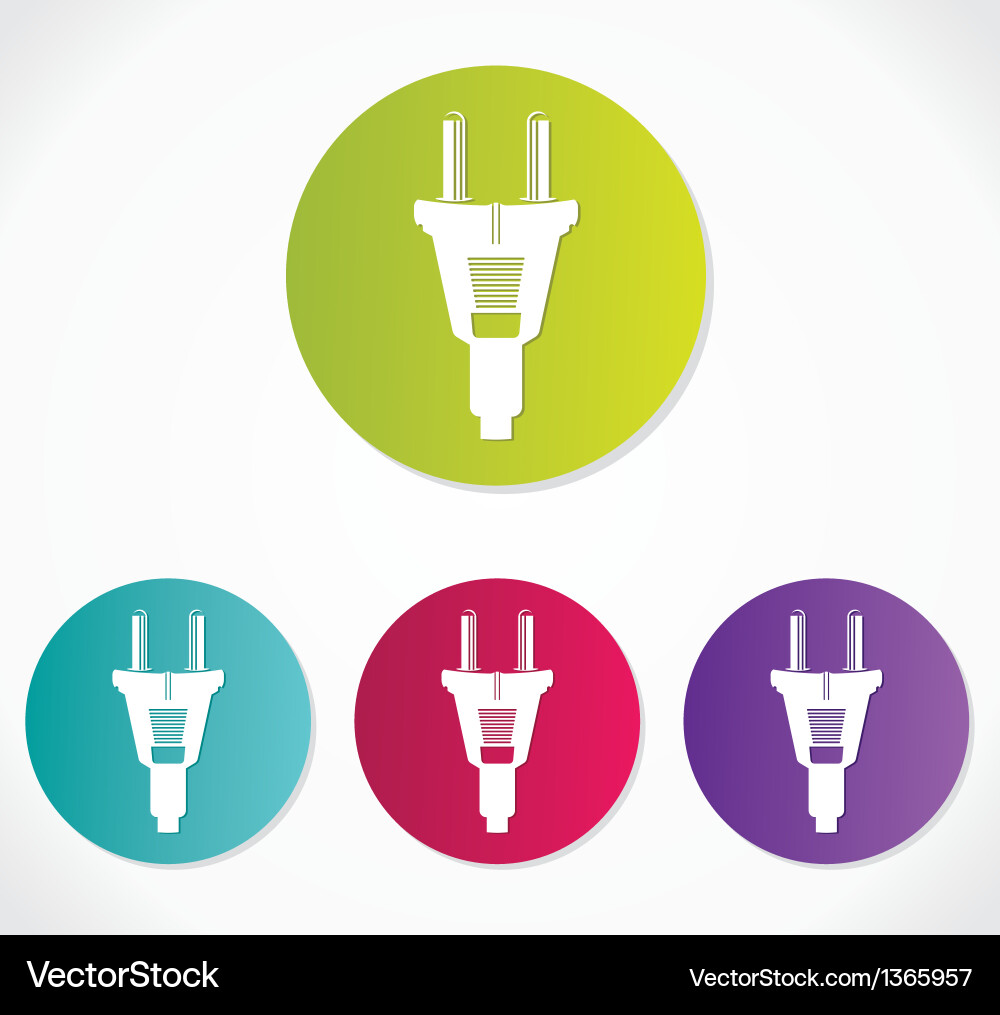 Power plug - cord icon Royalty Free Vector Image