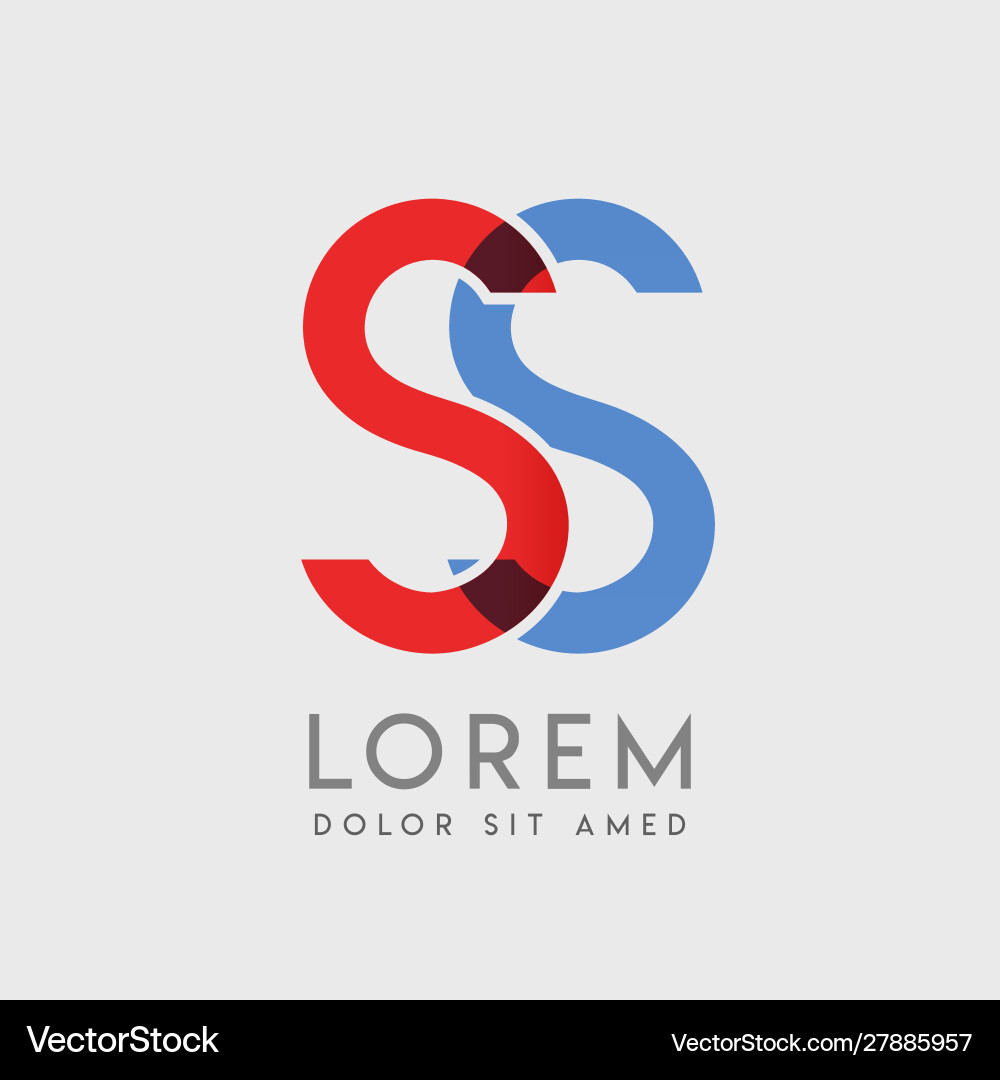 Ss logo letters with blue and red gradation Vector Image