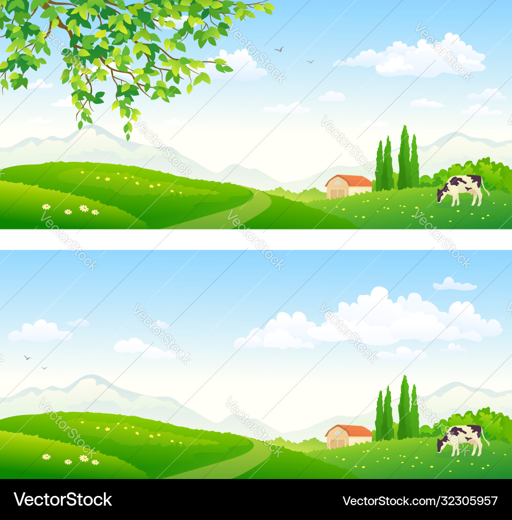 Farm Path Landscape Cartoon Background Vector Images (over 330)