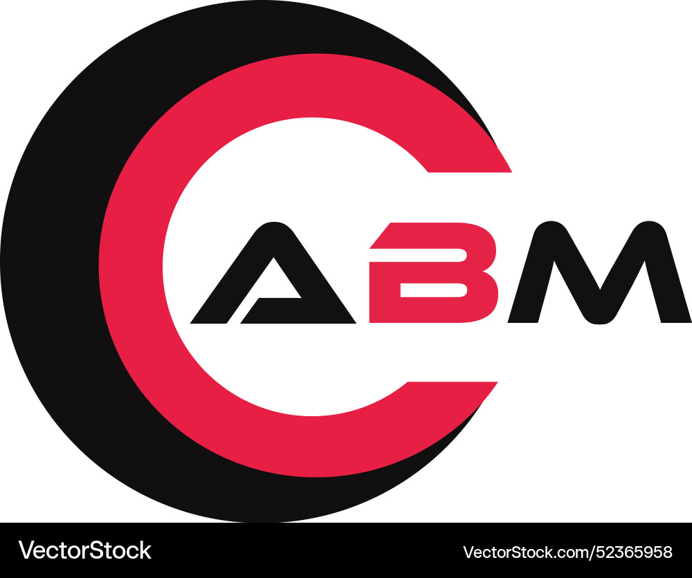 Abm creative minimalist letter logo unique Vector Image