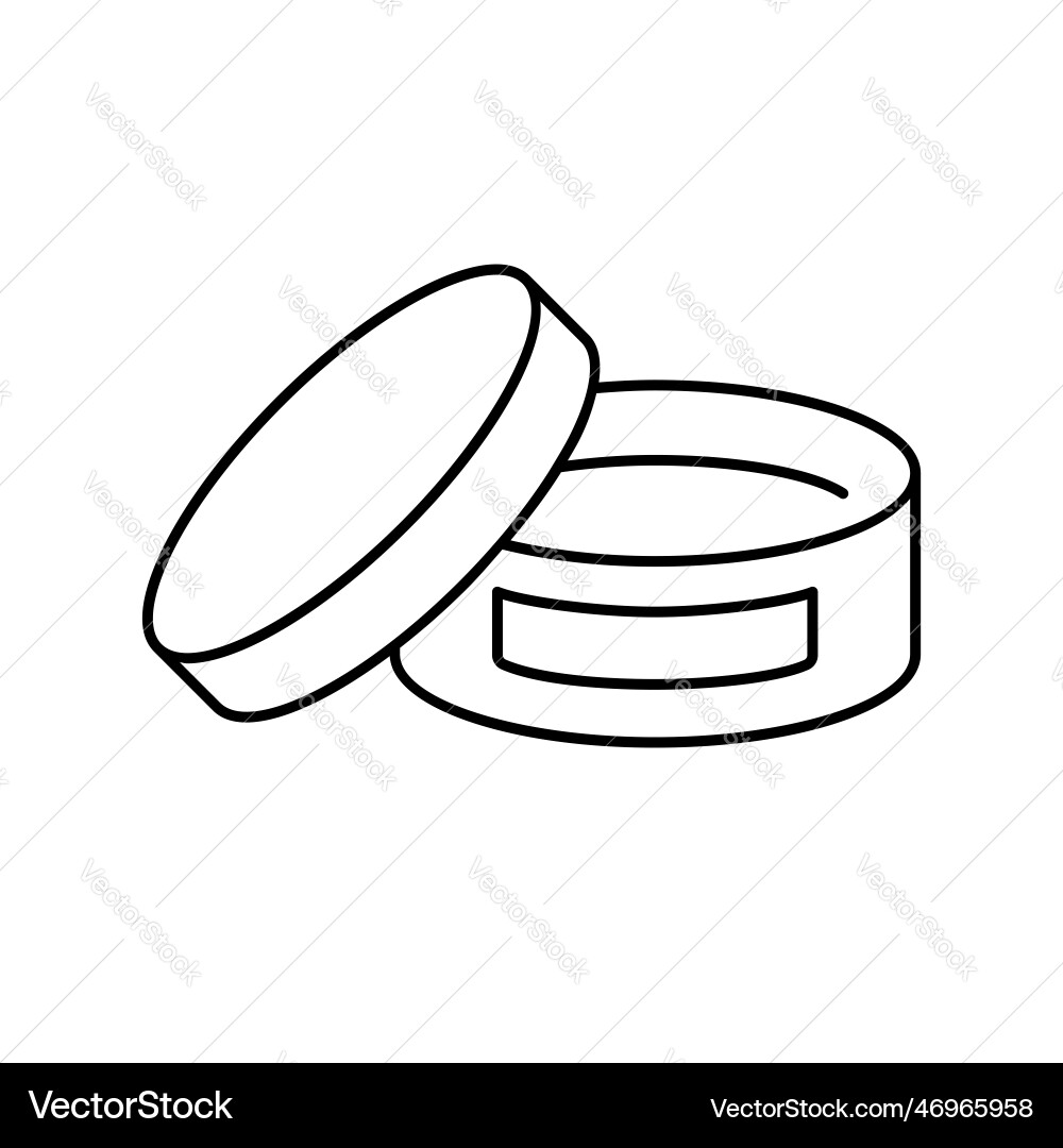 Facial cream line icon moisturizer lotion balm Vector Image