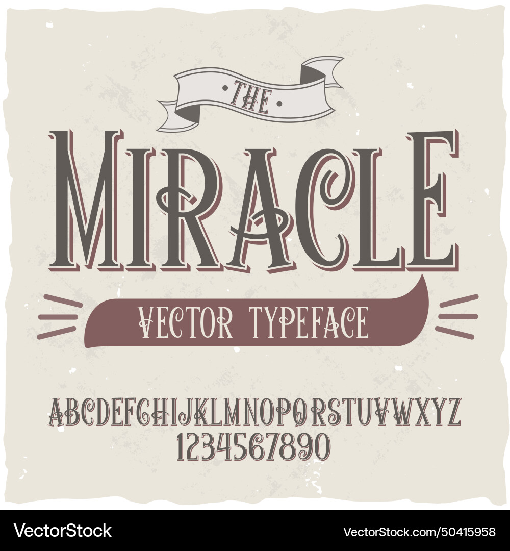 Good handcrafted font for any label design Vector Image