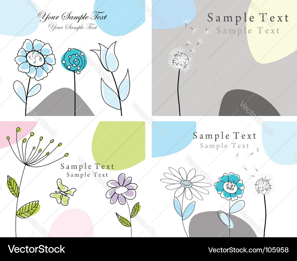 Set of greeting cards Royalty Free Vector Image