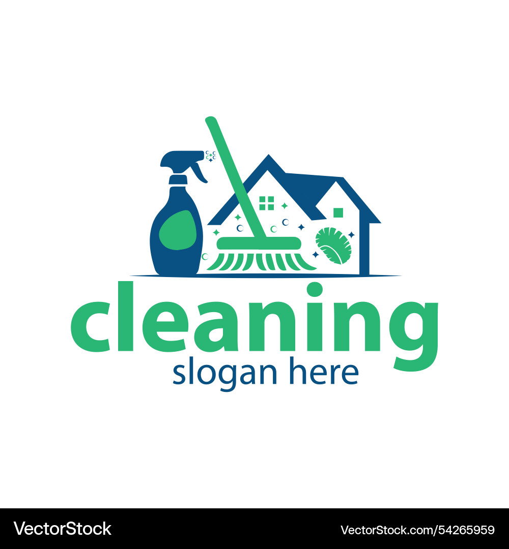 Professional cleaning company logo Royalty Free Vector Image