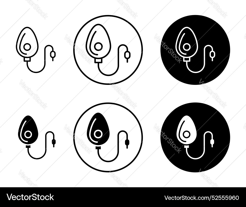 Anesthesia icon set on white background Royalty Free Vector