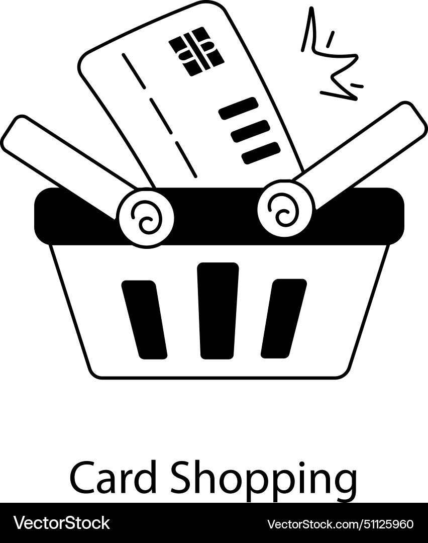 Card shopping Royalty Free Vector Image - VectorStock