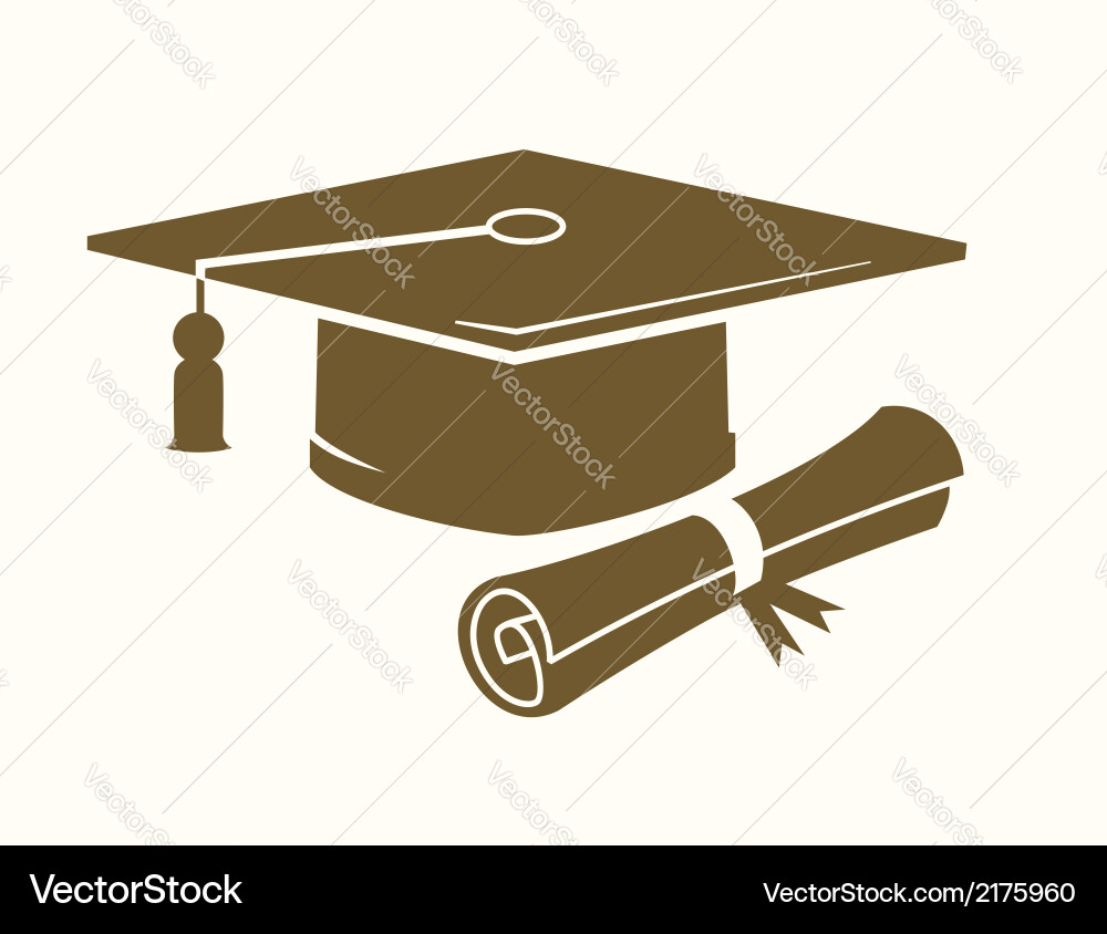 Vector Graduation Diploma Certificate Of Graduation Template With Toga