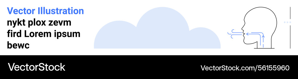 Human breathing process with airflow diagram Vector Image