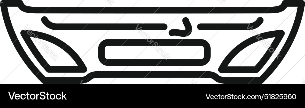Modern car bumper protecting vehicle from damage Vector Image