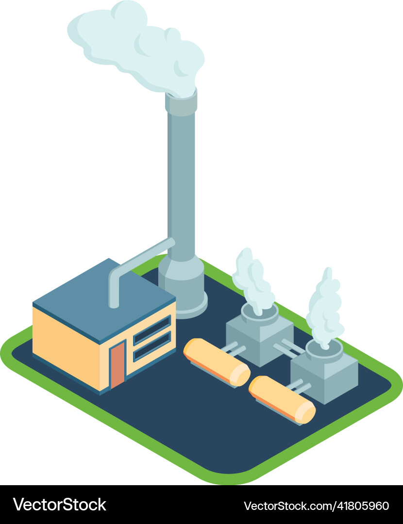 Power factory units composition Royalty Free Vector Image