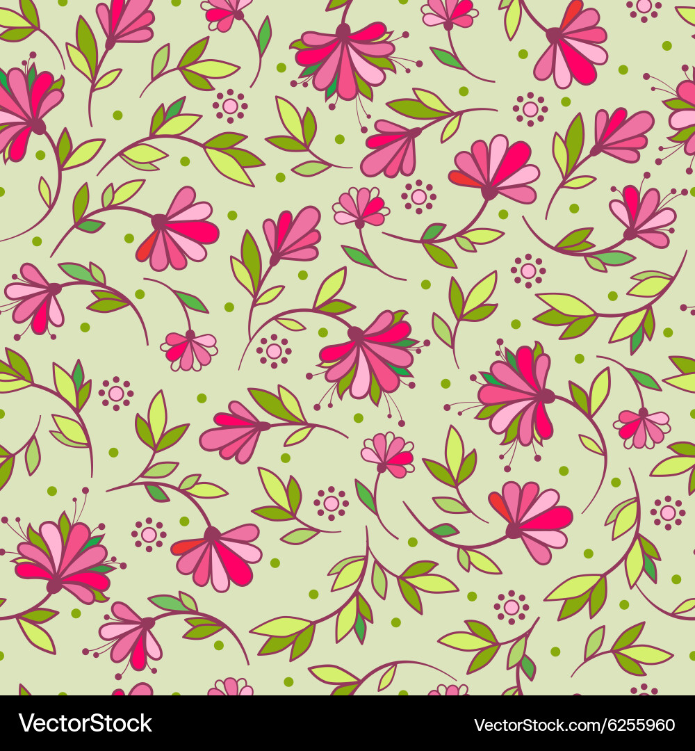 Seamless with flowers Royalty Free Vector Image