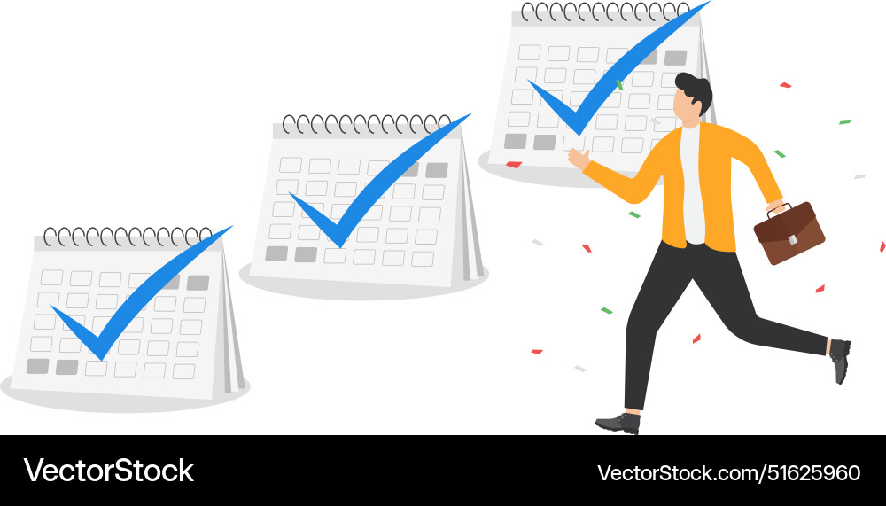 Successful completion of the probationary period Vector Image