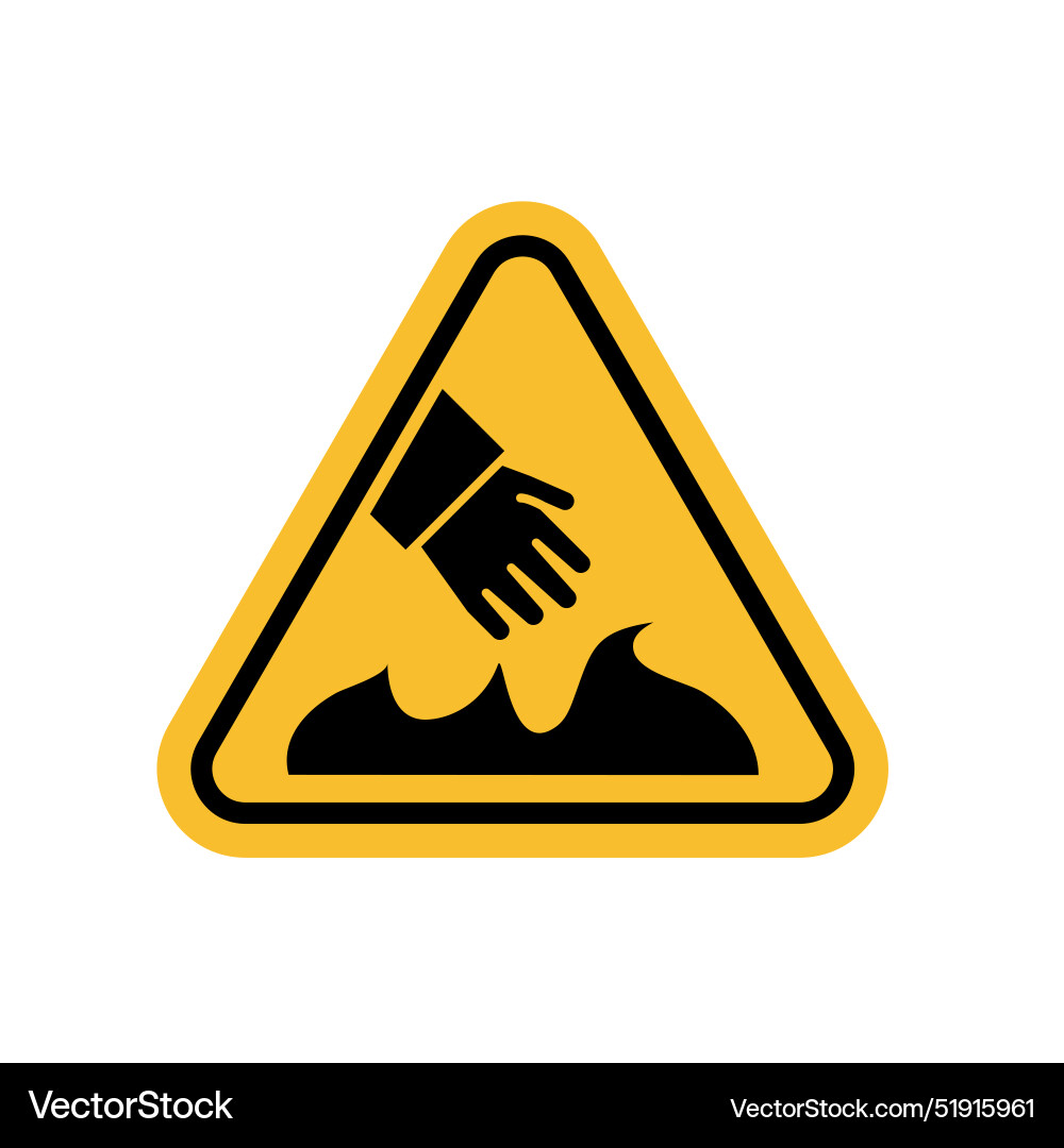 Hot surface do not touch danger sign icon set Vector Image