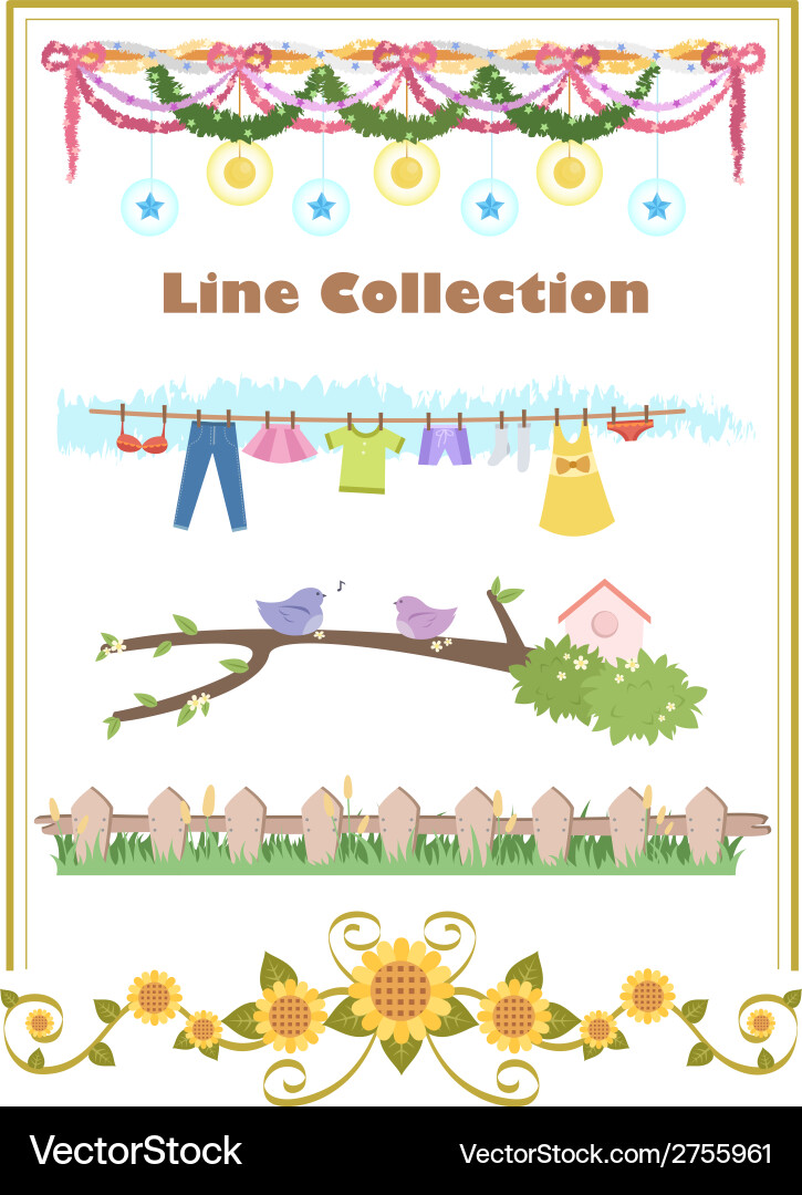 Line collection set 1 Royalty Free Vector Image