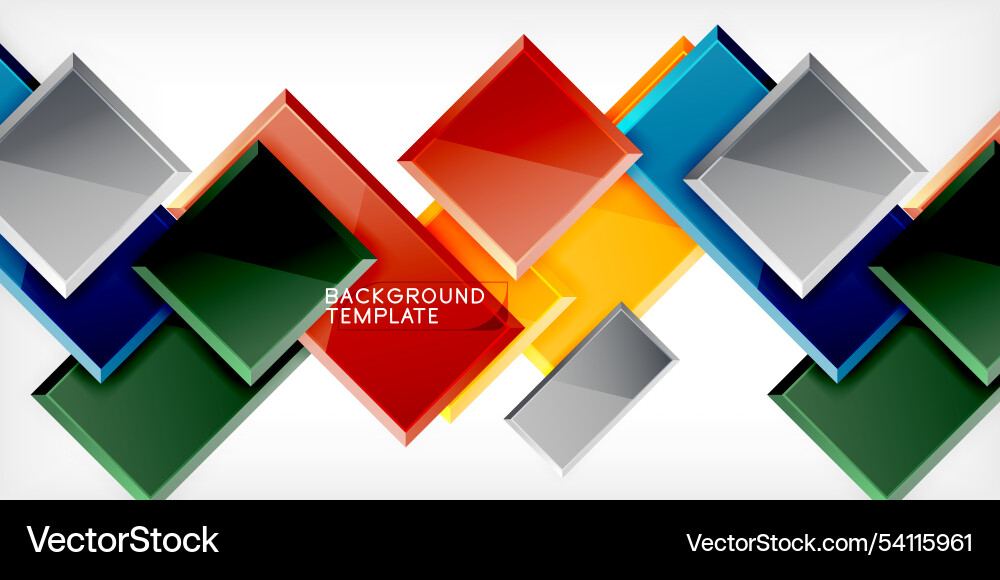 Square shape color abstract geometry Royalty Free Vector