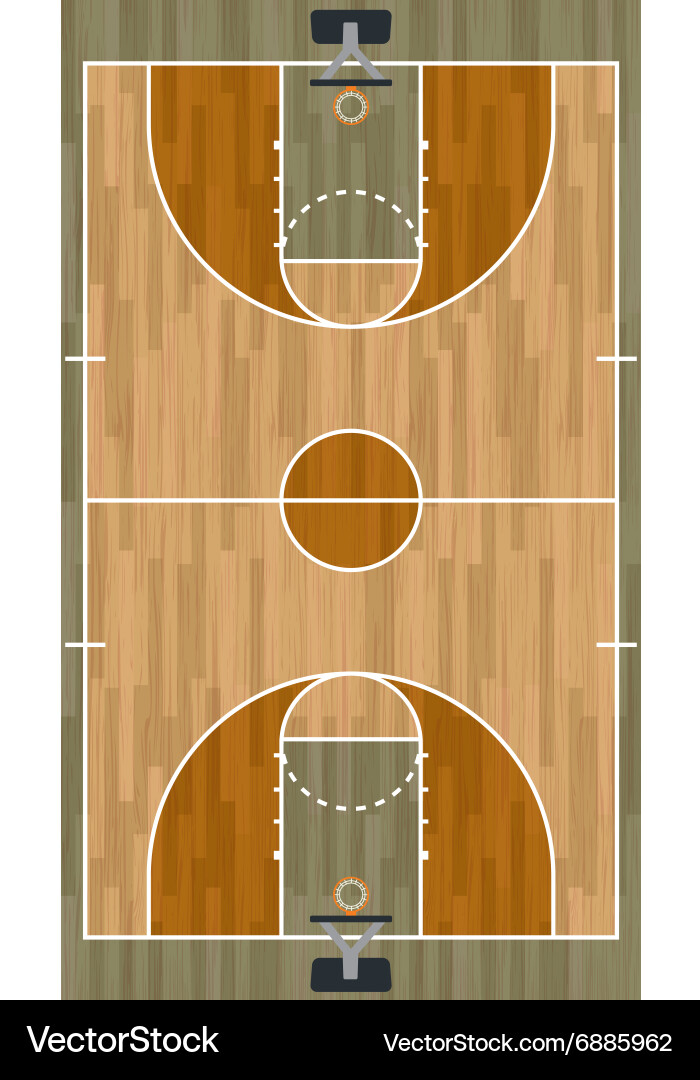 Basketball court Royalty Free Vector Image - VectorStock