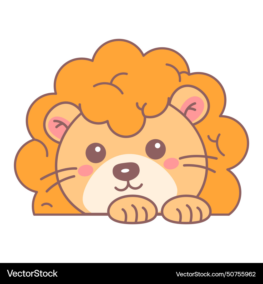 Cute lion head icon isolated Royalty Free Vector Image