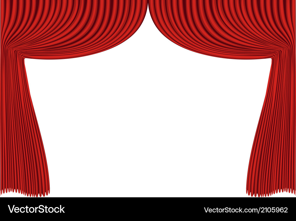 Red drapes Royalty Free Vector Image - VectorStock