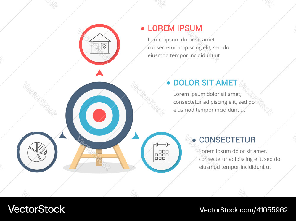 Target infographics Royalty Free Vector Image - VectorStock