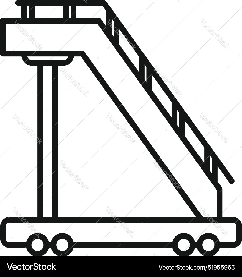 Airport passenger boarding bridge connecting to Vector Image