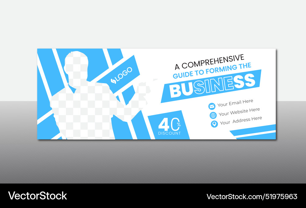 Corporate business facebook cover design Vector Image