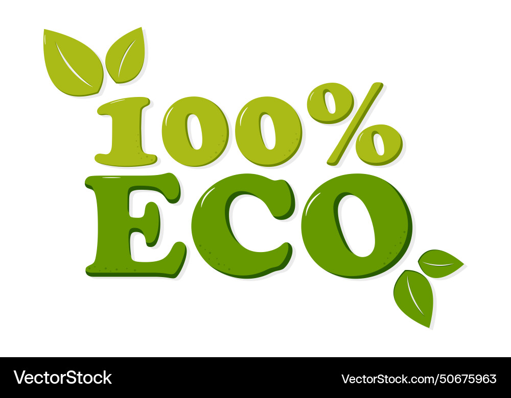 Eco friendly label sign ecology Royalty Free Vector Image