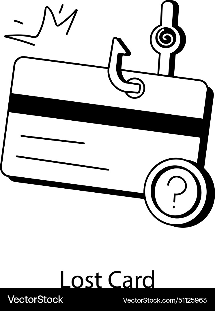 Lost card Royalty Free Vector Image - VectorStock