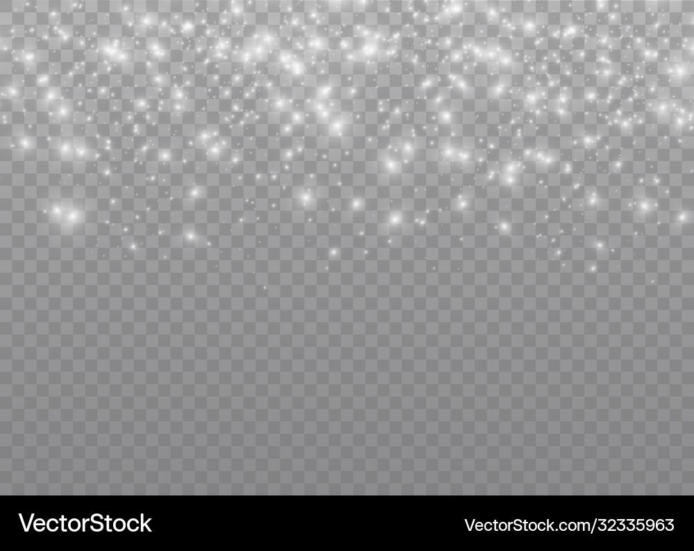 White dust sparks Royalty Free Vector Image - VectorStock