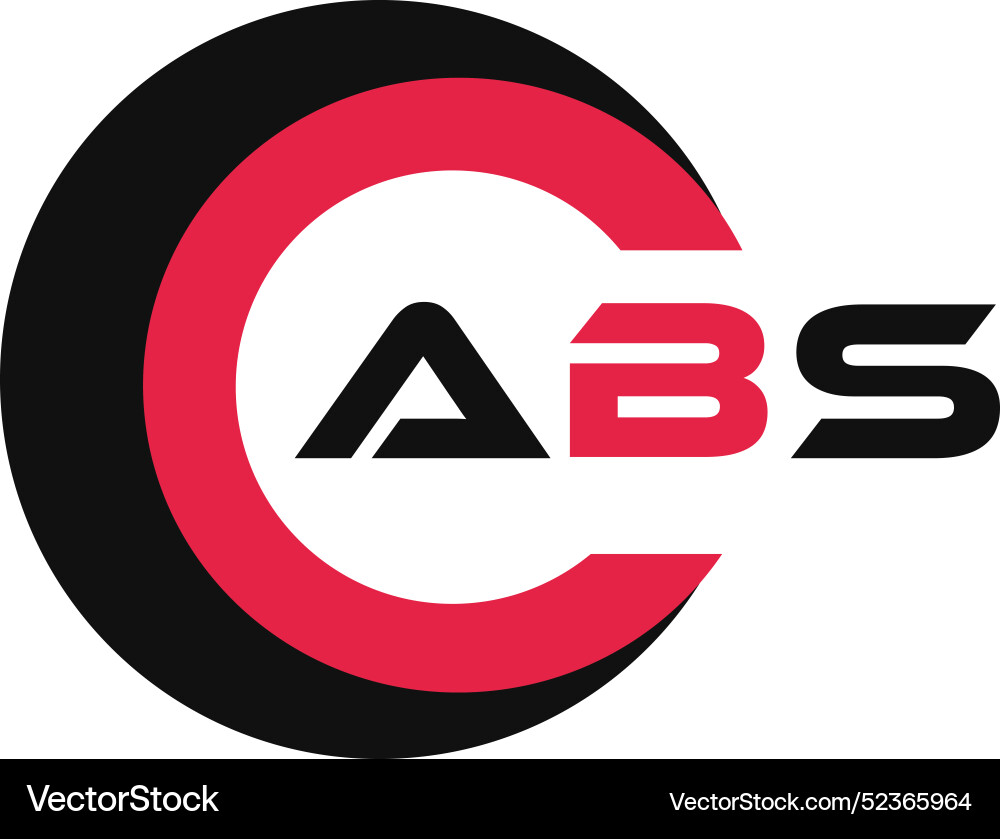 Abs creative minimalist letter logo unique Vector Image