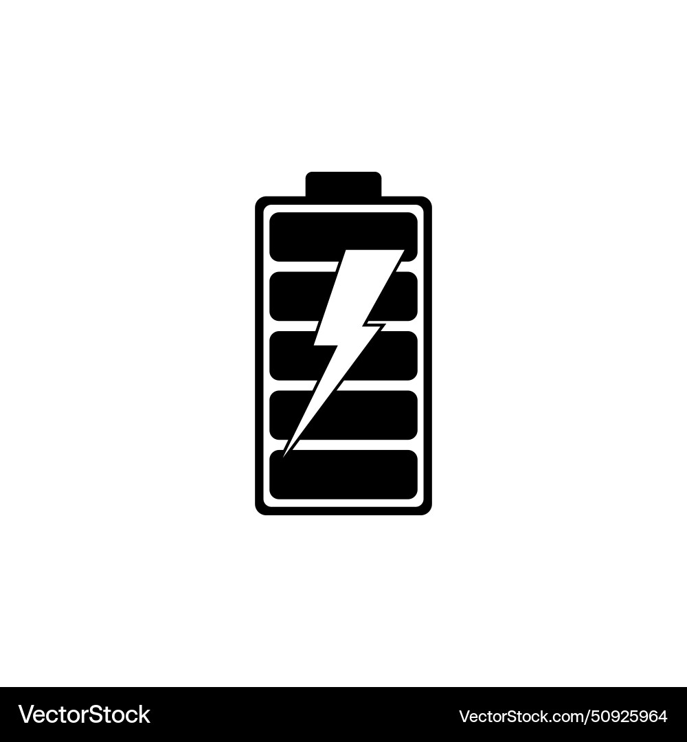 Battery load flat icon Royalty Free Vector Image