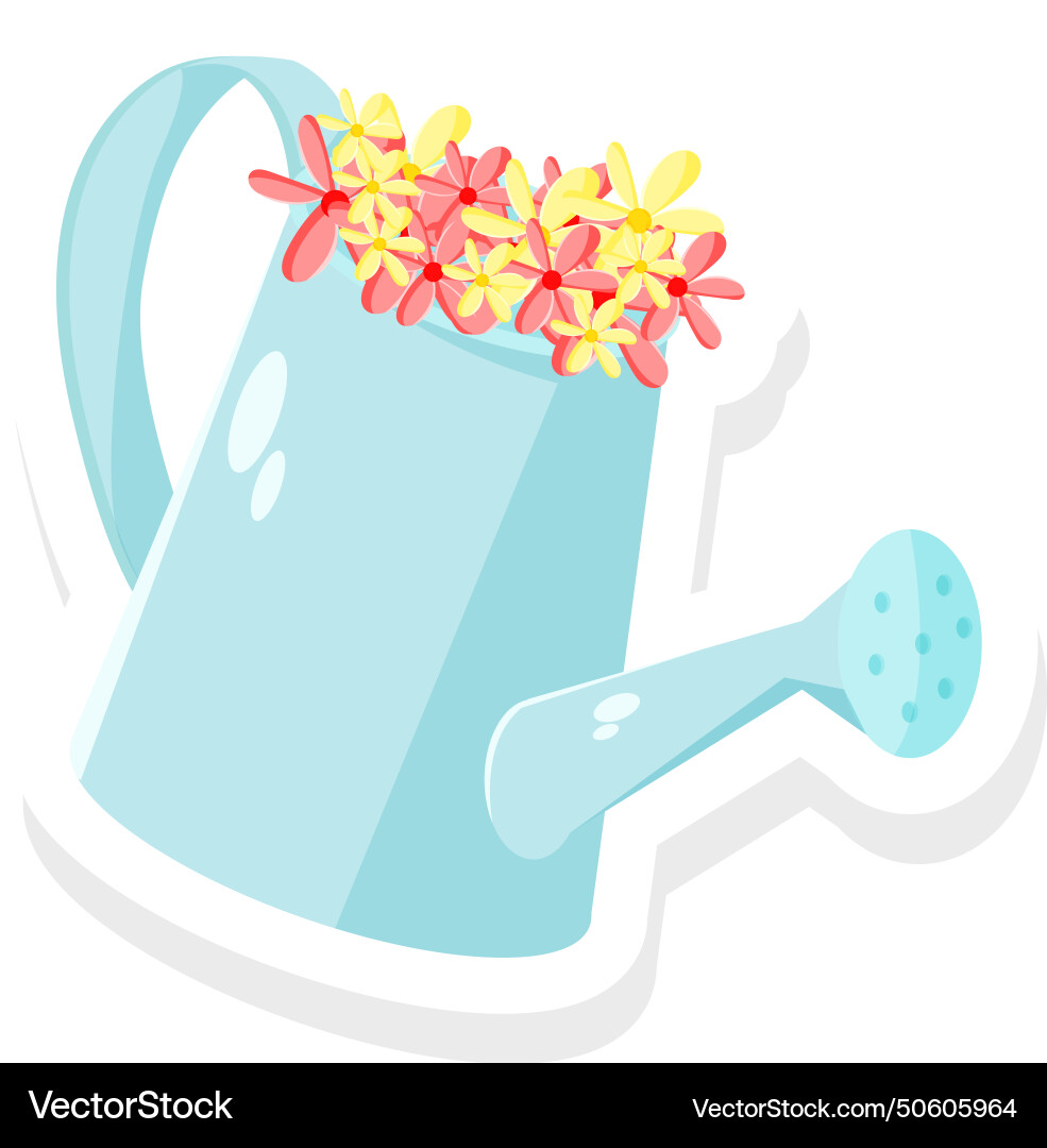 Flower sprinkler sticker Royalty Free Vector Image