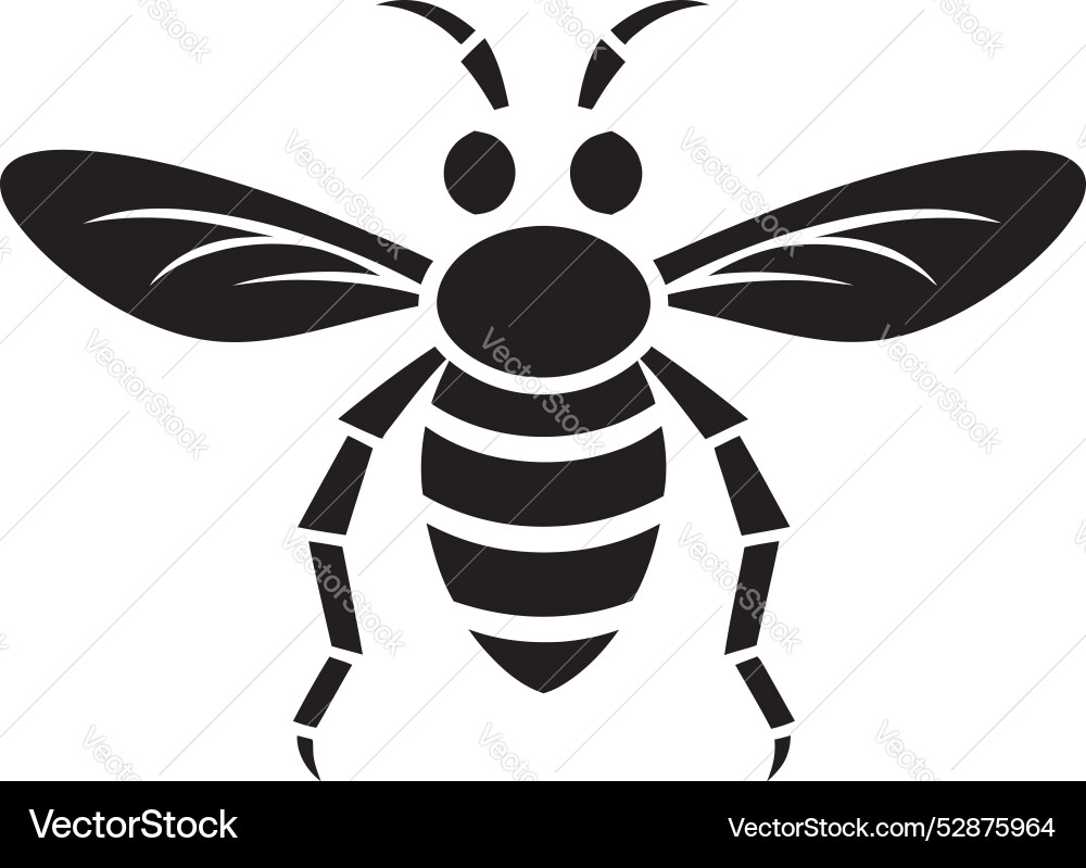 Honey bee face badge noble beehive emblem Vector Image