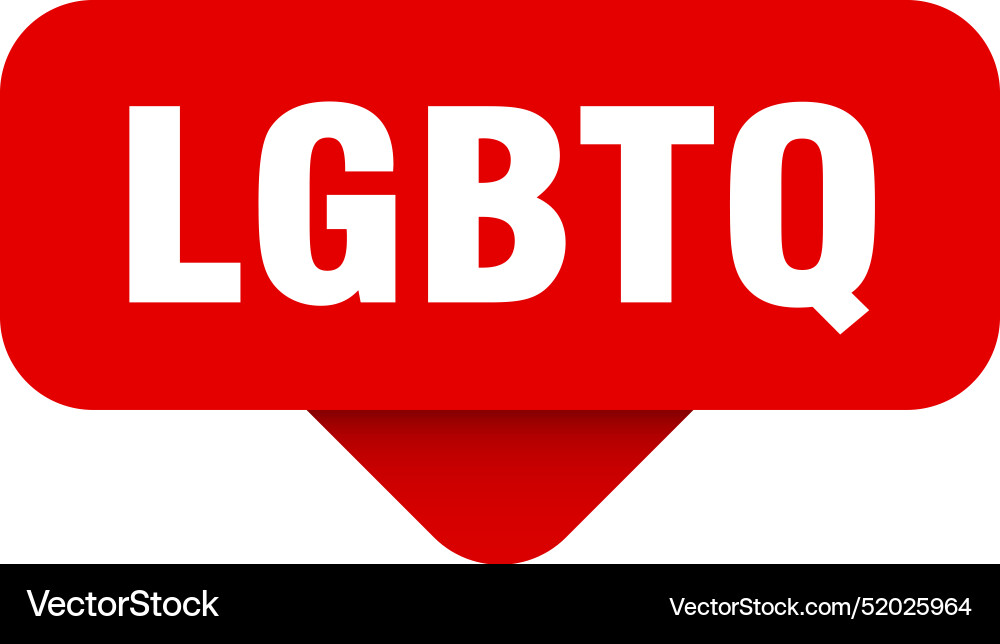 Lgbtq sticker sign on transparent background Vector Image
