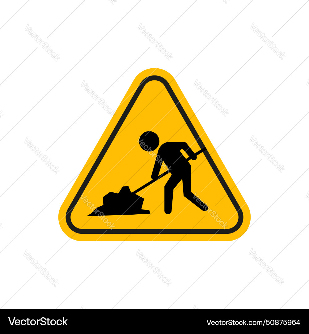Under construction sign icon set notification of Vector Image