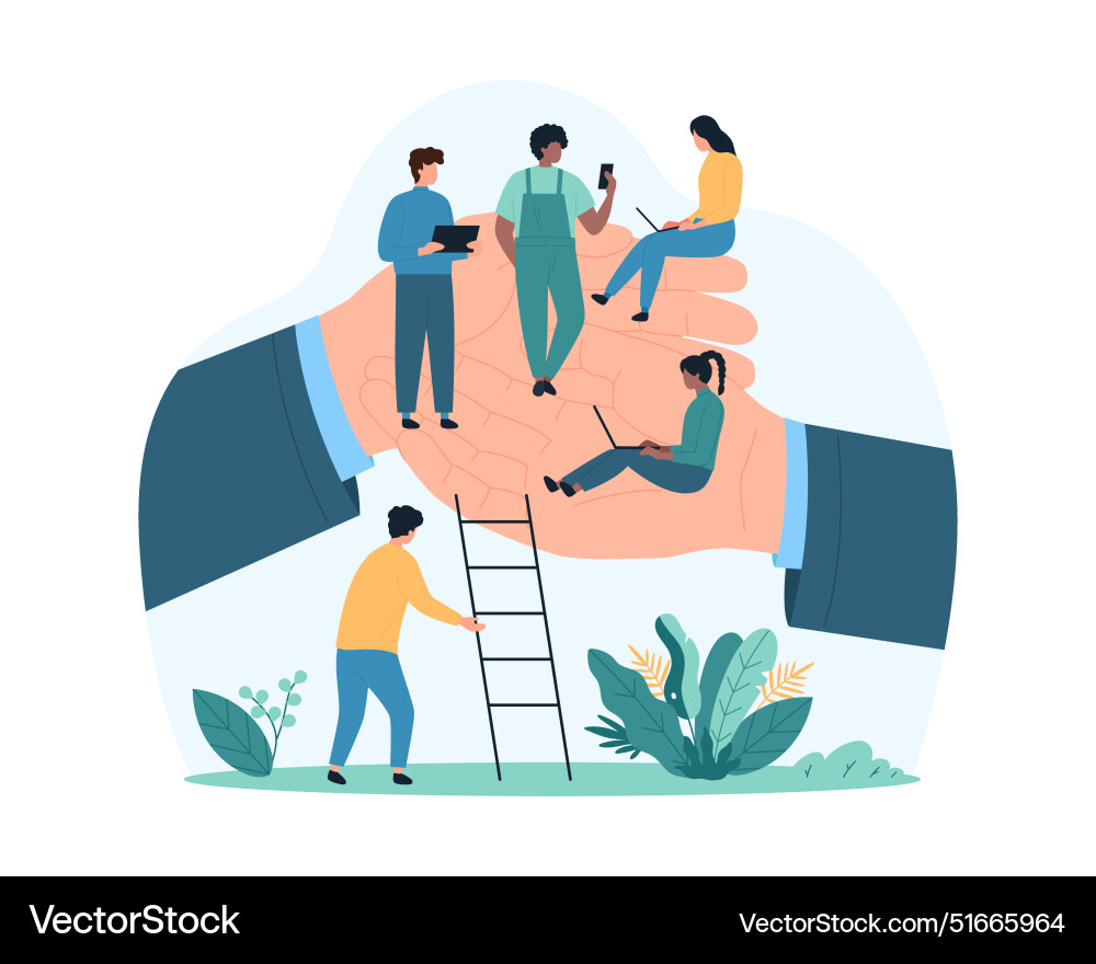 Wellbeing working support by employer Royalty Free Vector