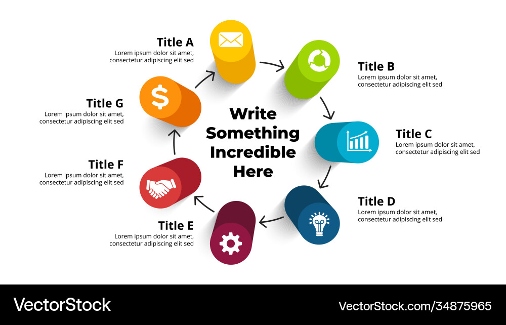 3d perspective infographic presentation Royalty Free Vector