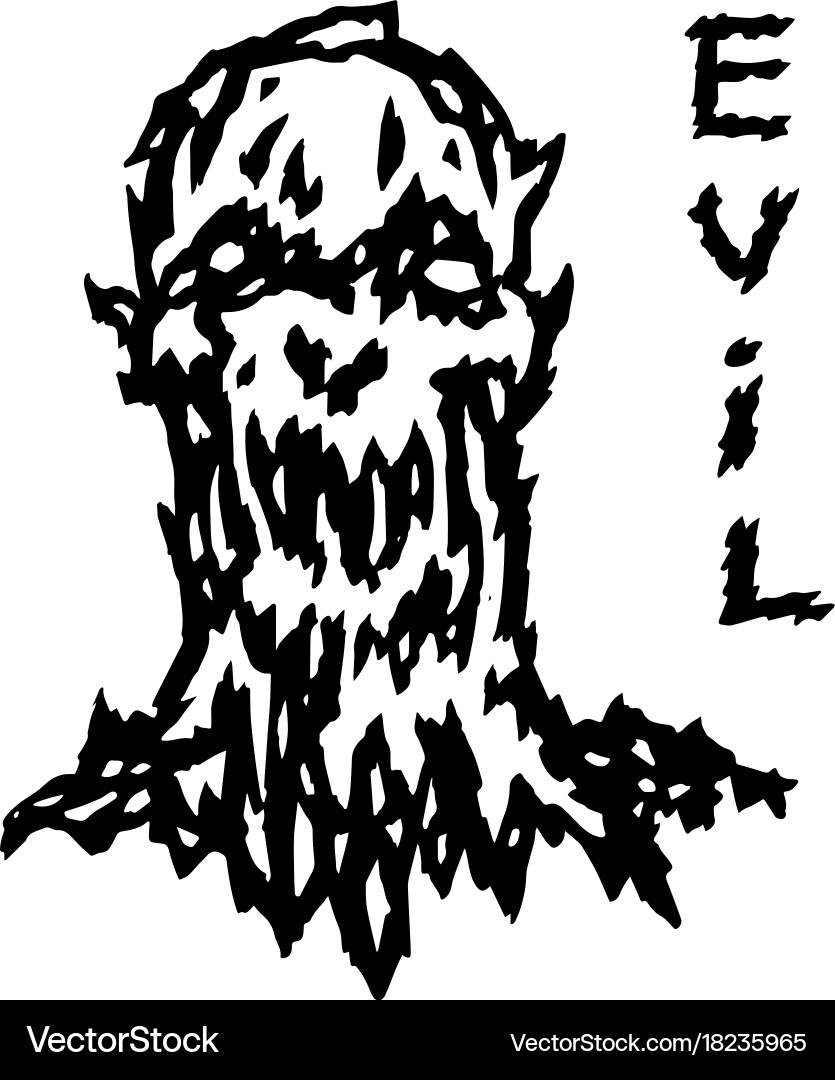 Evil demon head Royalty Free Vector Image - VectorStock