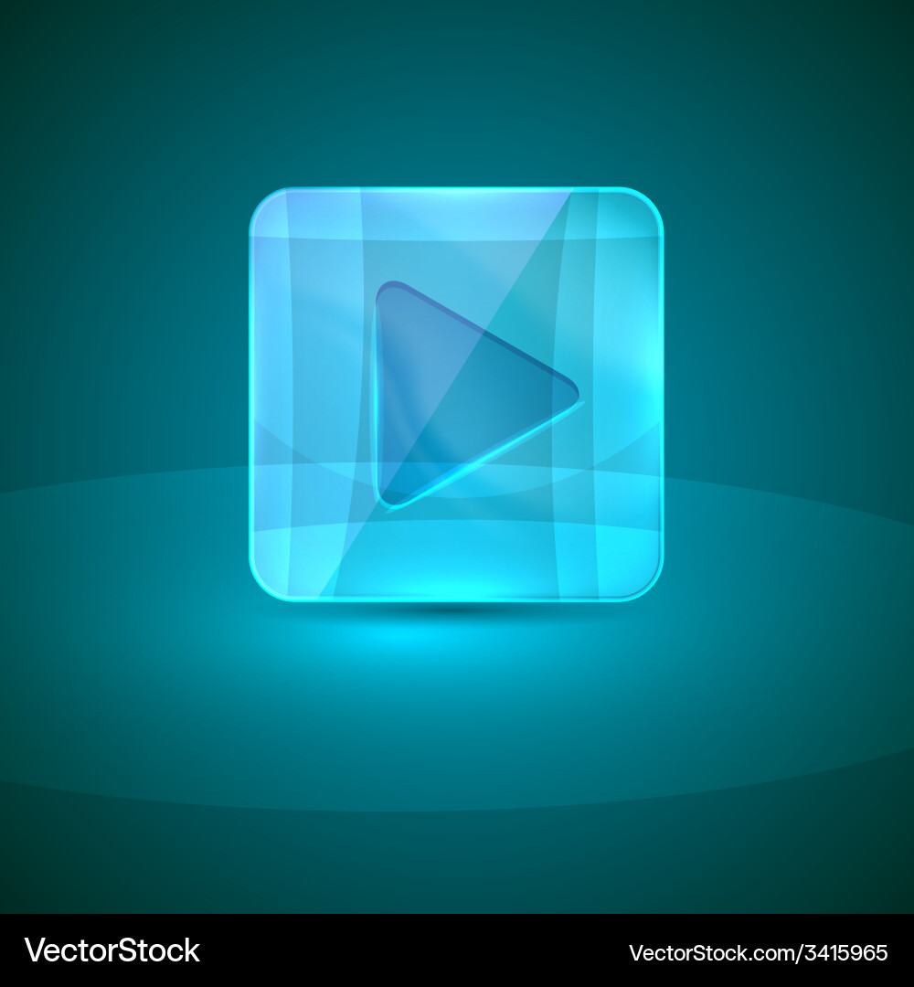 Glass icon with stop sign Royalty Free Vector Image