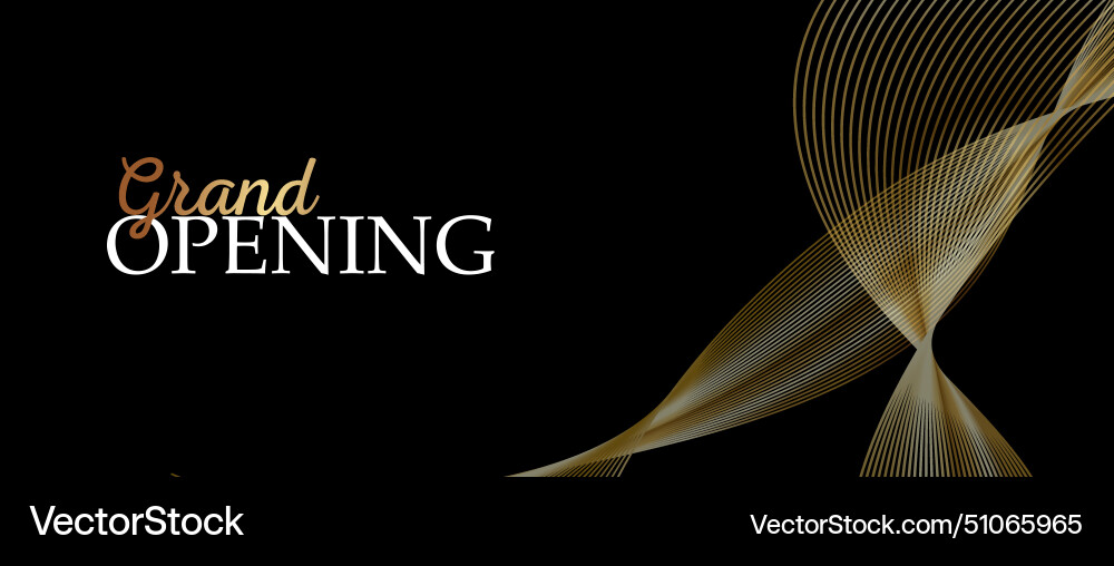 Grand opening design with ribbon balloons Vector Image