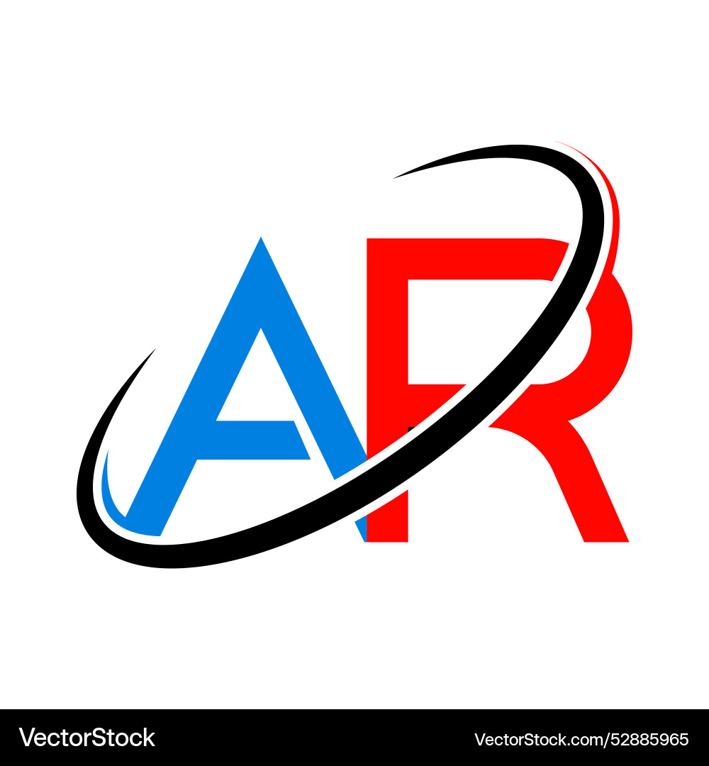 Simple ar letter logo Royalty Free Vector Image