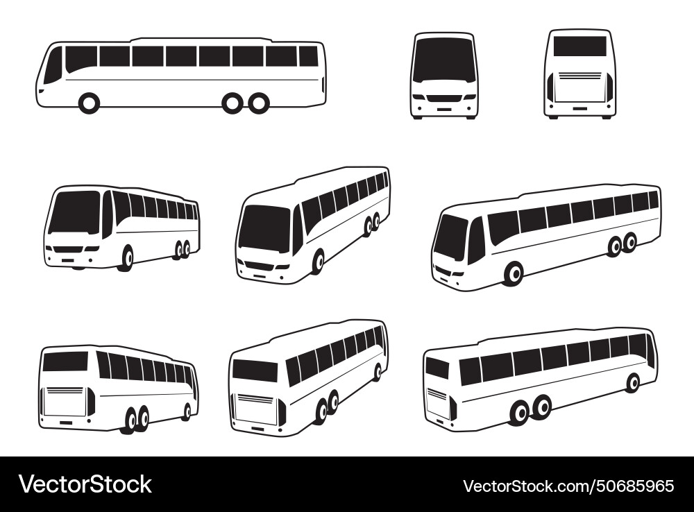 Tourist bus icon passenger travel public Vector Image Tourist bus icon passenger travel public Vector Image