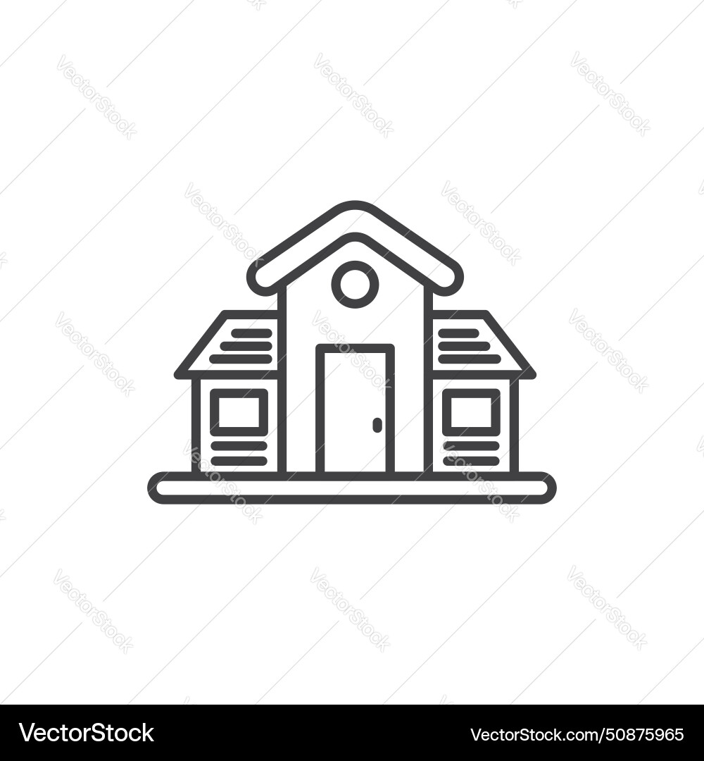 University icon set campus and education symbol Vector Image