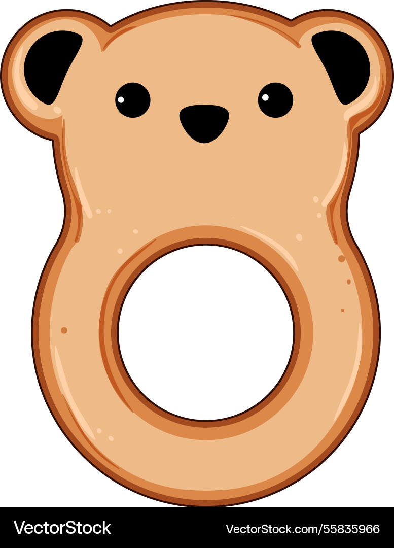 Bpa teething ring cartoon Royalty Free Vector Image