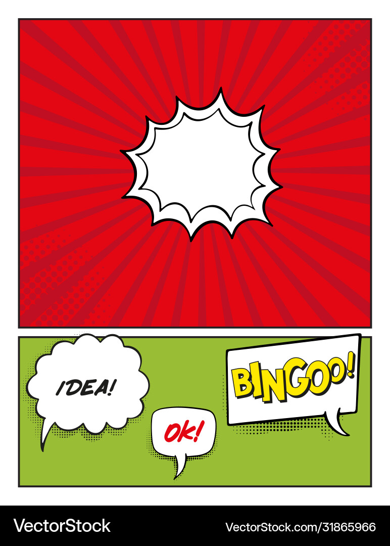 Comic book page Royalty Free Vector Image - VectorStock