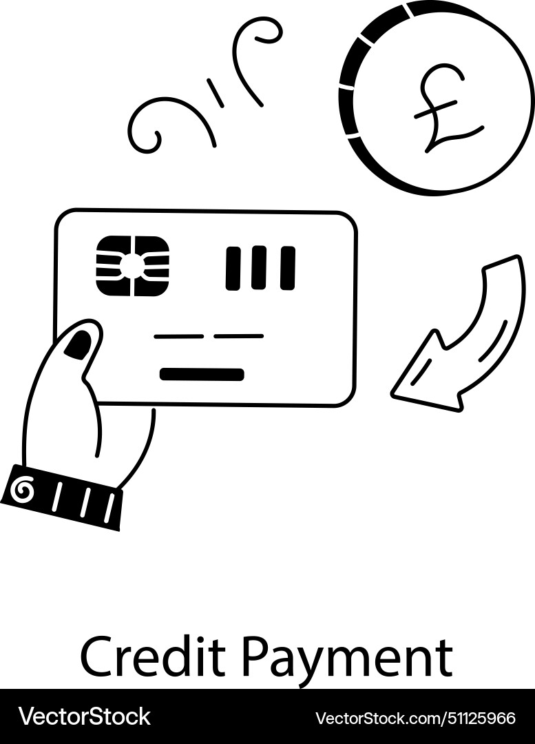 Credit payment Royalty Free Vector Image - VectorStock