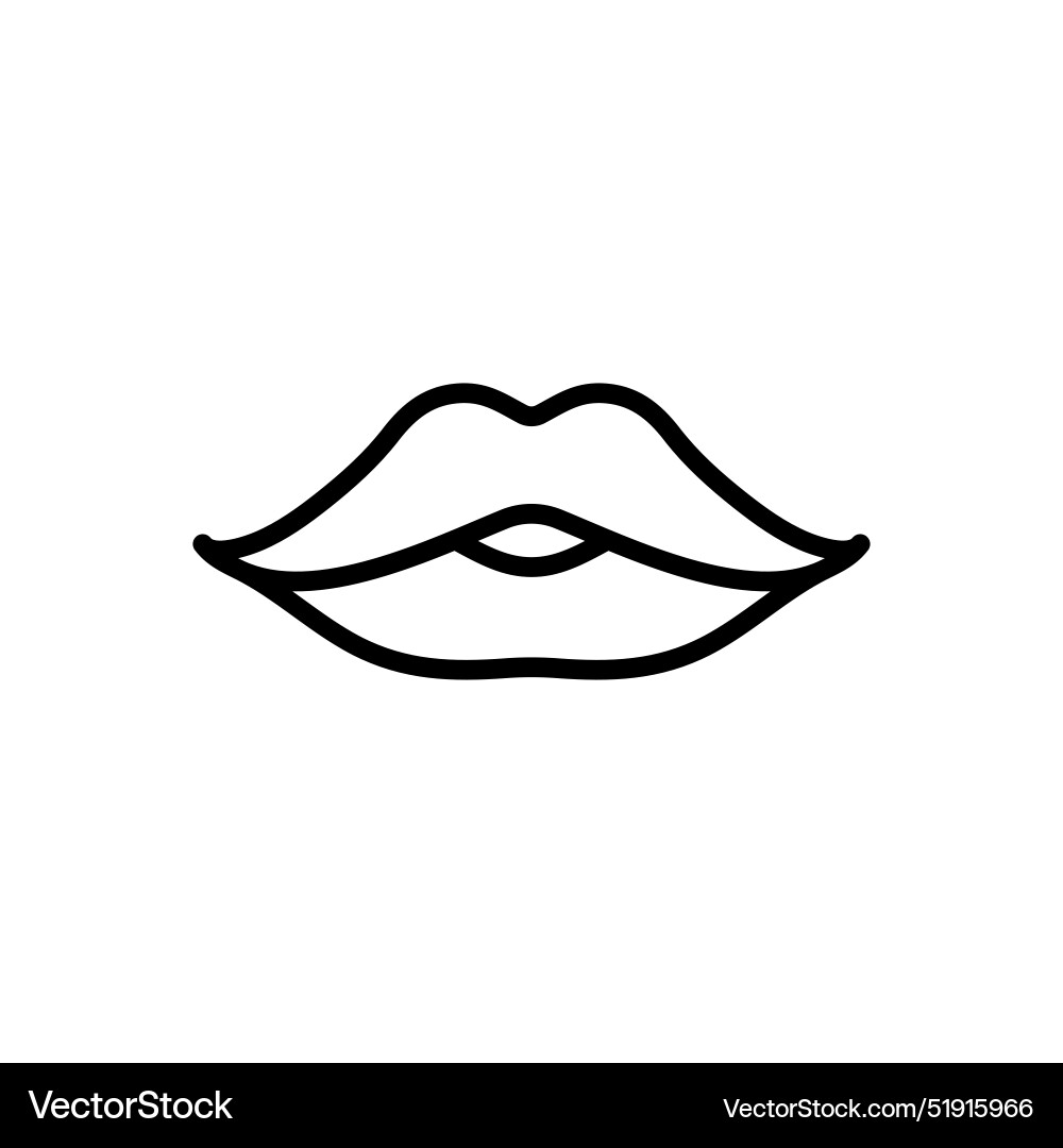 Lips icon set facial feature for beauty Royalty Free Vector