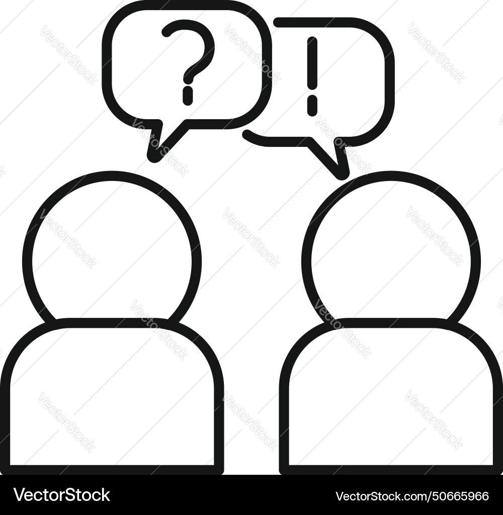 Process evidence icon outline guess job Royalty Free Vector