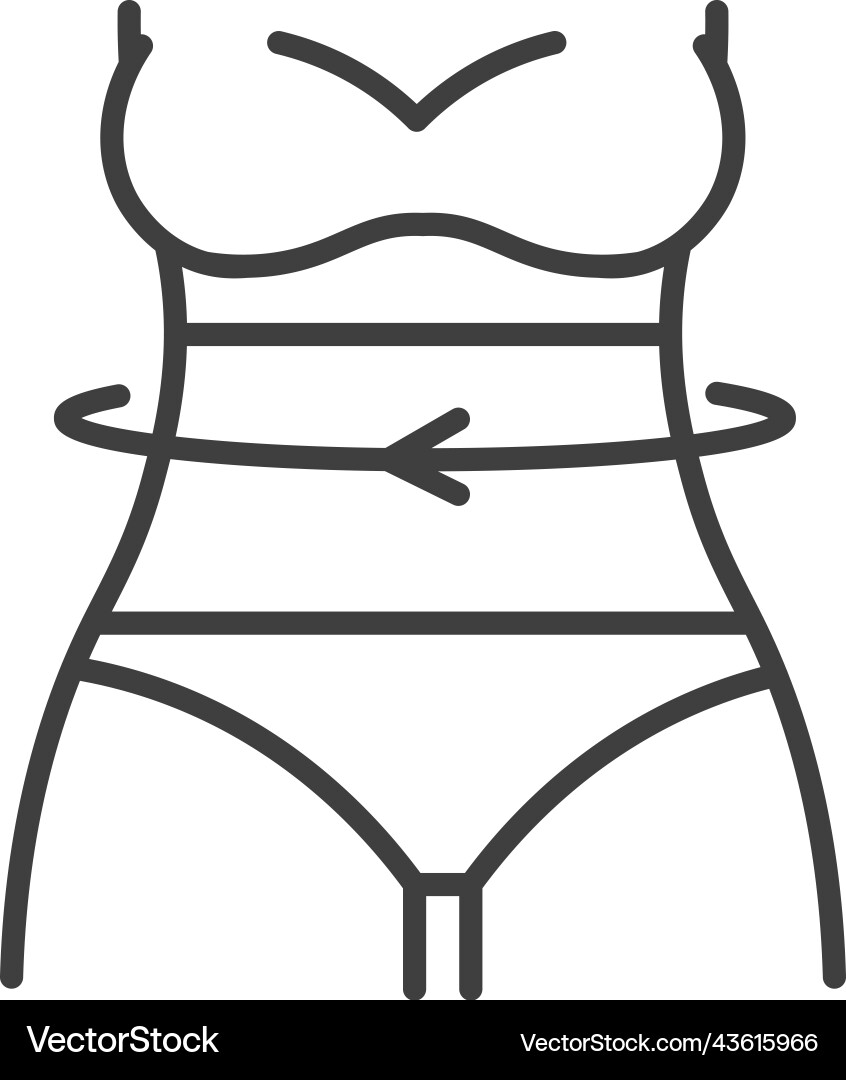 Women's Waist Measurement Chart Royalty Free Vector Image