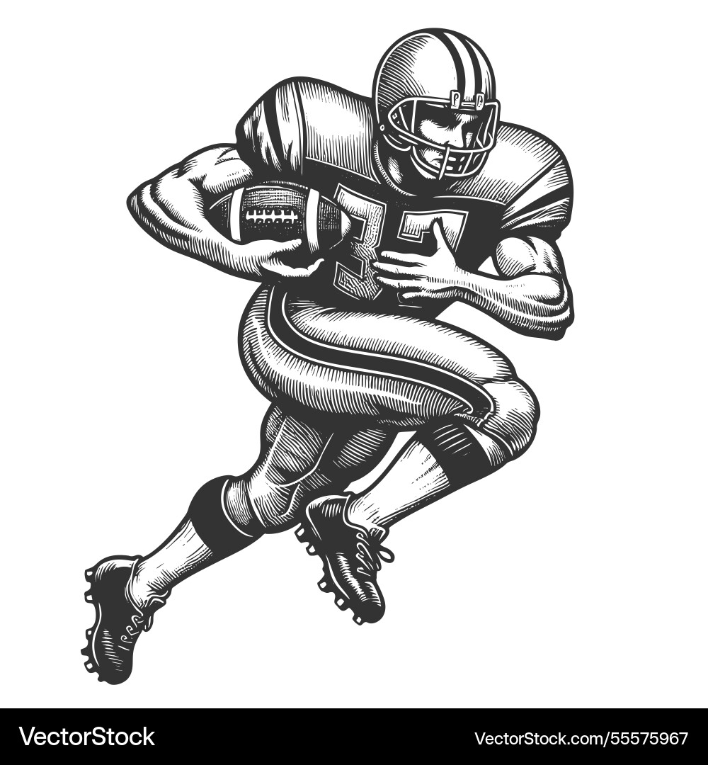 American football player Royalty Free Vector Image